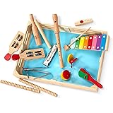 Amazon.com: Melissa & Doug Deluxe Band Set With Wooden Musical ...