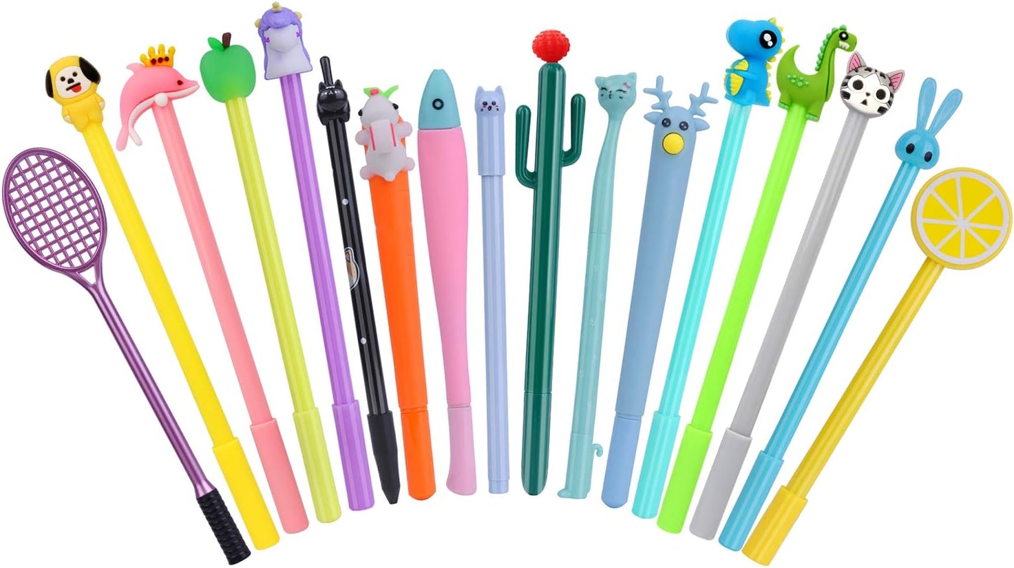 Amazon.com: RECHENG Gel Ink Rollerball Pen,Cute Cartoon Pens Fun pens ...