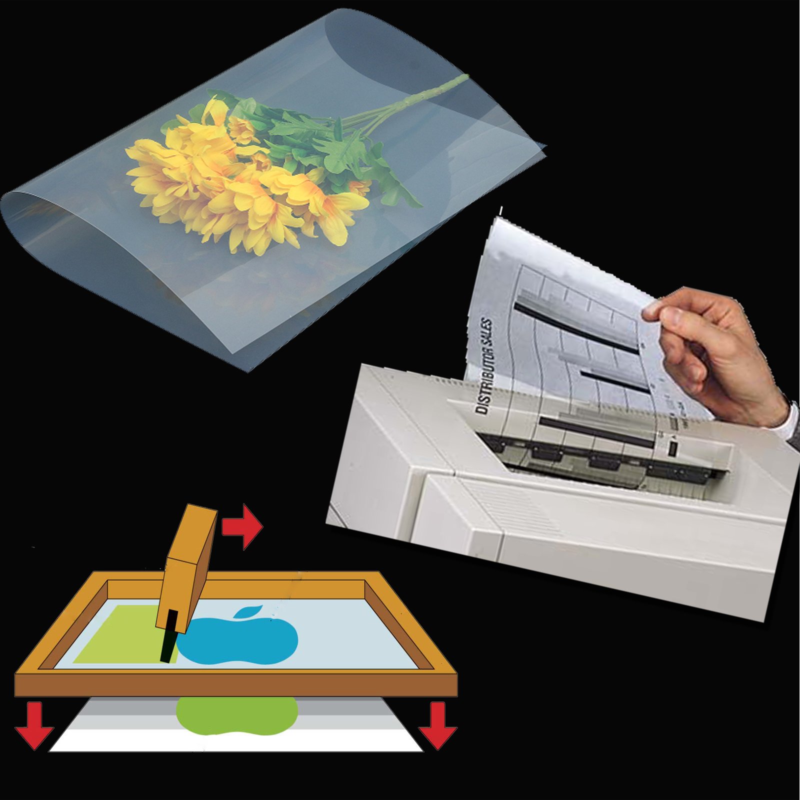  700 Sheets 8 5 x11 Laser Printing Transparency Film Paper For Silk