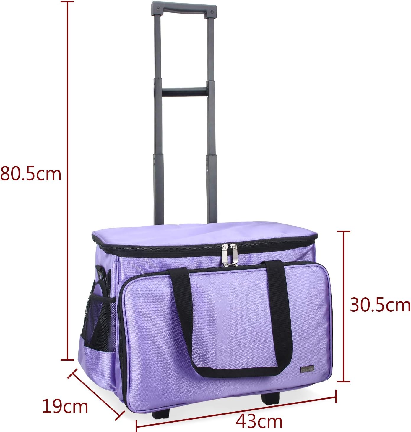 Luxja Sewing Machine Trolley Bag with Removable Pad, Rolling Sewing ...