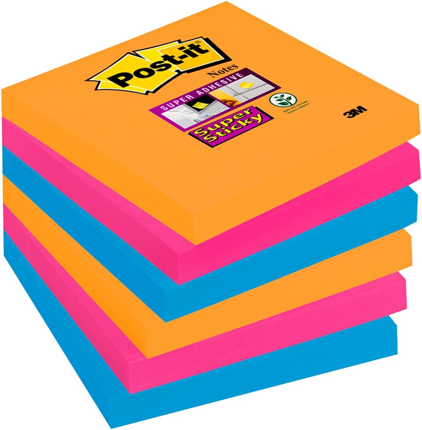 Post it Notes 76 x 76 mm Super Sticky Notes, Bangkok Colour Collection ...