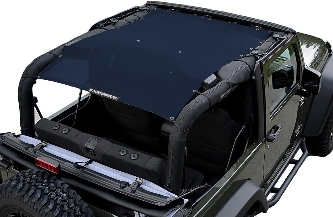 Amazon.com: ALIEN SUNSHADE 2-Door Jeep Wrangler Mesh Shade Top Cover ...
