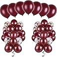 Amazon.com: 120 Pieces Burgundy Balloons Kit Latex Burgundy Balloons ...