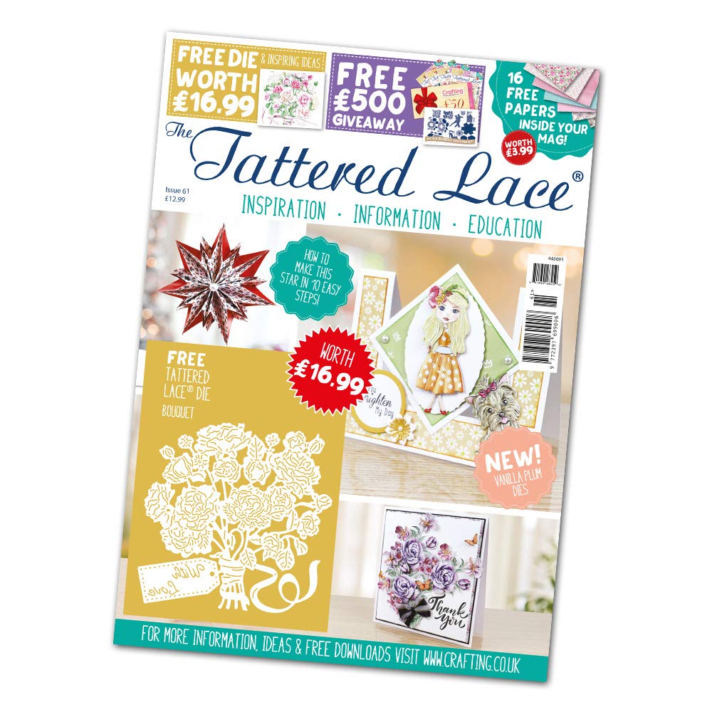 Tattered Lace Magazine Issue 61 - with Free 'Bouquet' Die: Amazon.co.uk ...