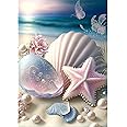 Amazon.com: EOBROMD White Seashells Diamond Art Painting Kits for ...