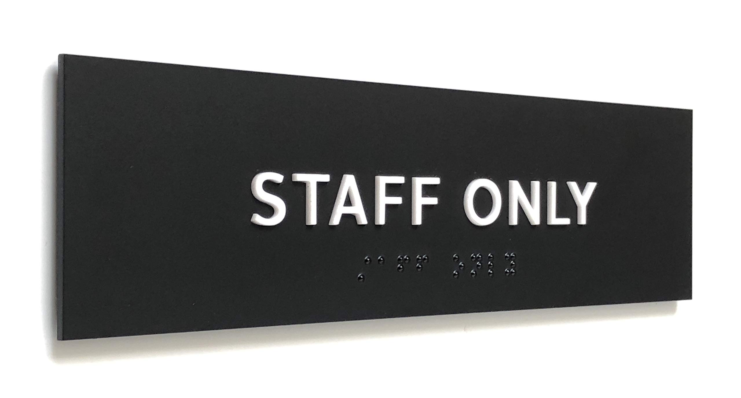 Buy Kubik Letters ADA Compliant Staff Only Sign, Modern Design Door ...