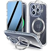 Amazon.com: BANLEA for iPhone 15 Pro Max Case, Built-in Screen Protector & Stand, with Camera ...