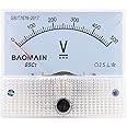 Baomain Analog Voltmeter 85C1 DC 0-500V Rectangle Analog Volt Panel Meter Gauge: Amazon.com ...