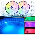 Amazon.com: DeeprBetter Rechargeable Floating Pool Lights, Color Changing Submersible LED Pool ...