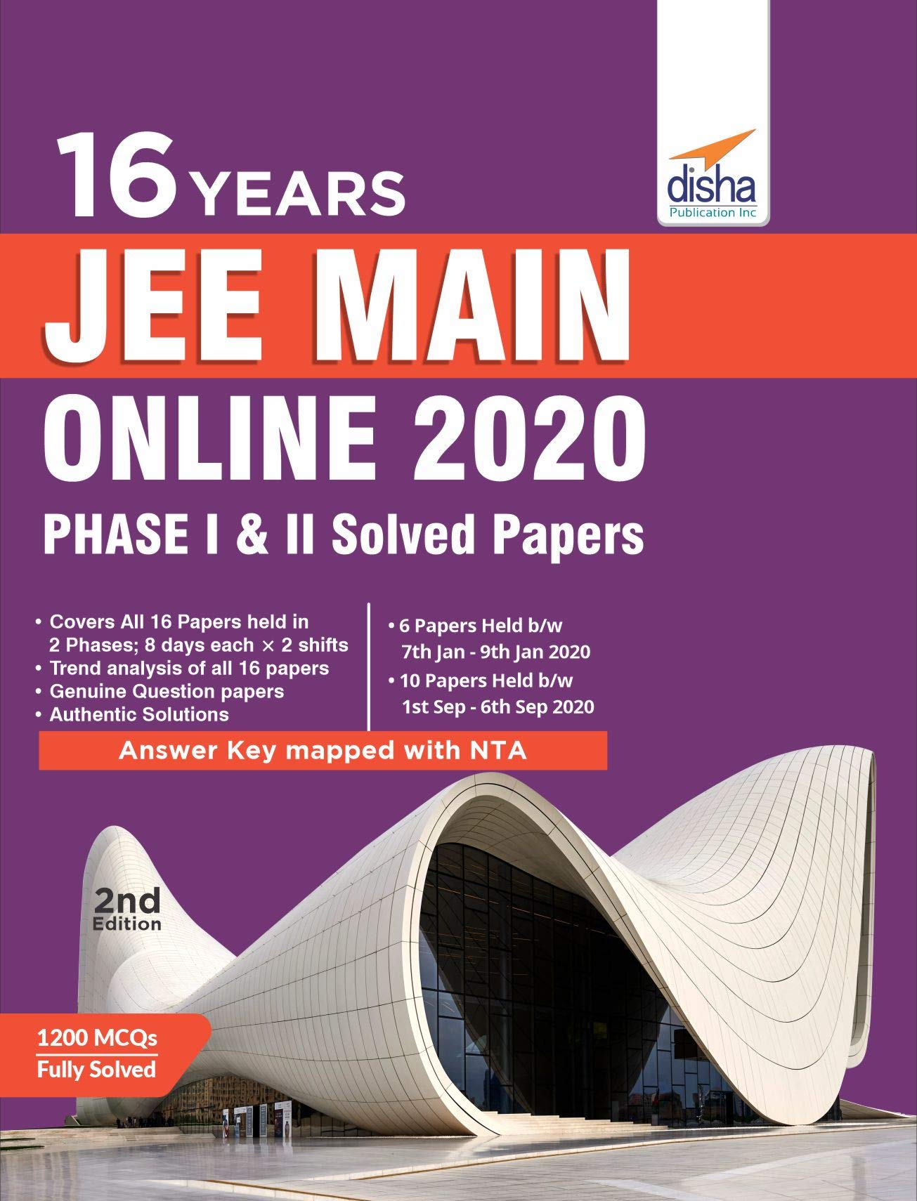 16 JEE Main Online 2020 Phase I II Solved Papers Ansh Book Store