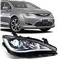 Amazon.com: VLINCAR Halogen Headlights Assembly Compatible with Chrysler Pacifica 2018 2019 2020 ...