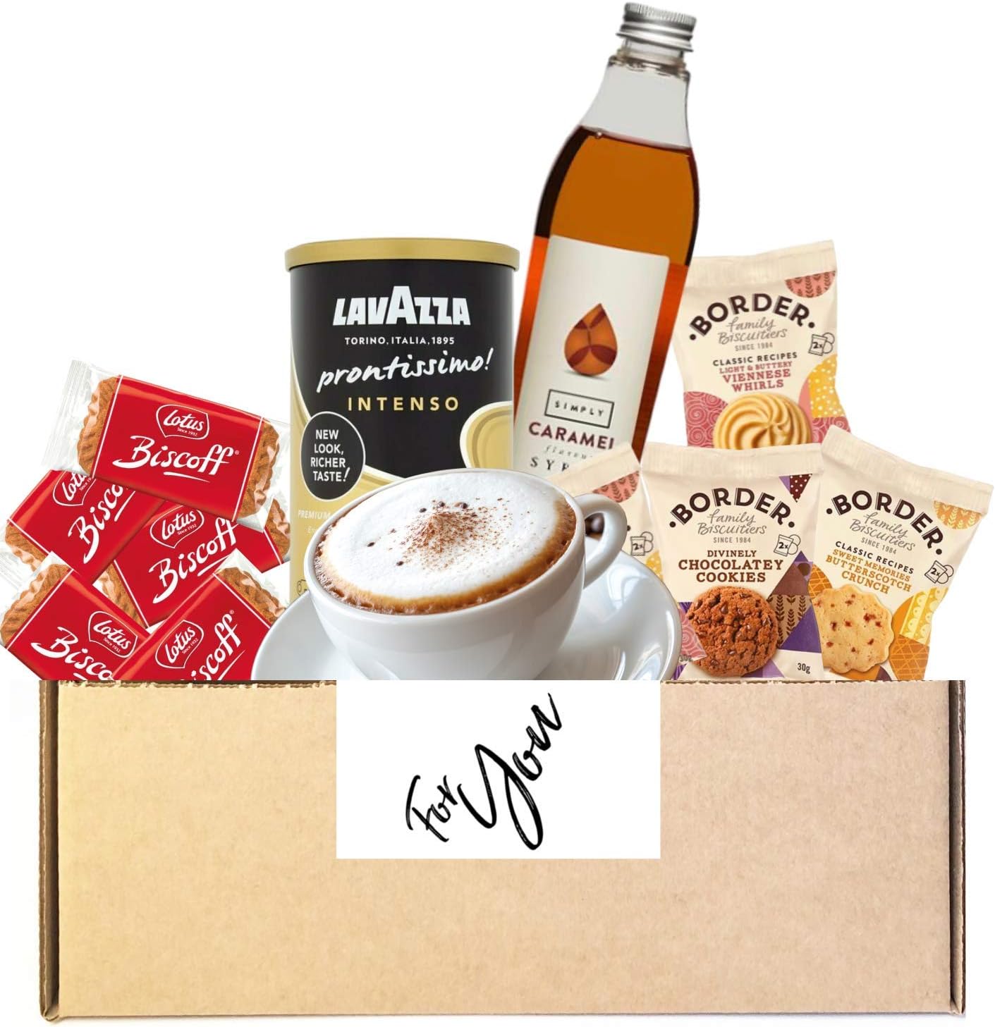 The Perfect Coffee Gift Hamper Box with Cup and Saucer Set, Biscuits ...