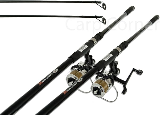NGT Carp Fishing Setup 2x 12ft 3 Piece Carp Rods 2.75lb & 2x Baitrunner ...