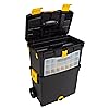 Rolling Tool Box with Wheels, Foldable Comfort Handle, and Removable ...