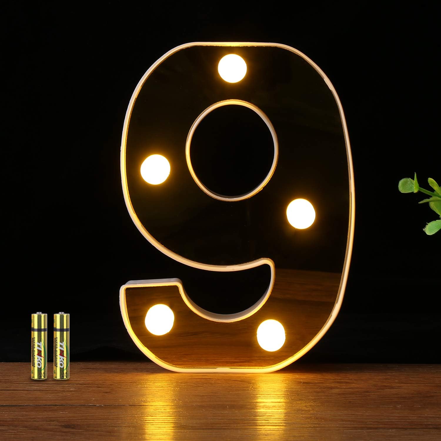 HONPHIER® LED Number Lights Marquee Decoration Light Up Numbers Night ...