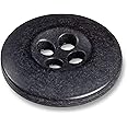 Amazon.com: 12 Pcs Black Sewing Buttons 0.75 inch Uniform Buttons 30L Graphite Buttons Glossy ...