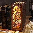 Amazon.com: 3D Wooden Puzzle Bookends, 2025 New DIY Book Nook Kit, Magic Book House Model ...