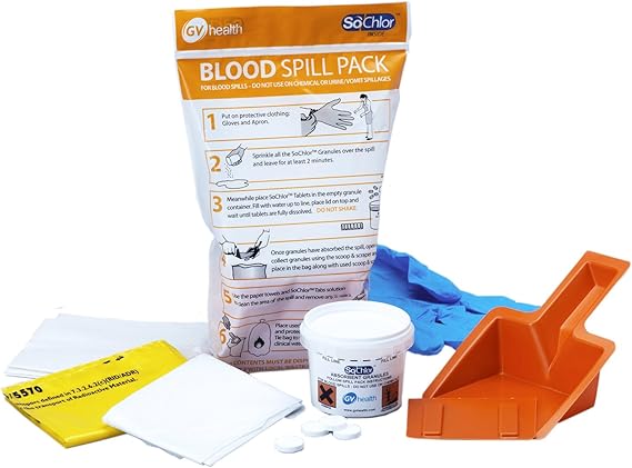 Biohazard Blood Spill Clean up Kit / Pack: Amazon.co.uk: Health ...