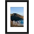 Amazon.com - PEALSN 8x12 Picture Frame, Display Pictures 6 x 8 with Mat ...