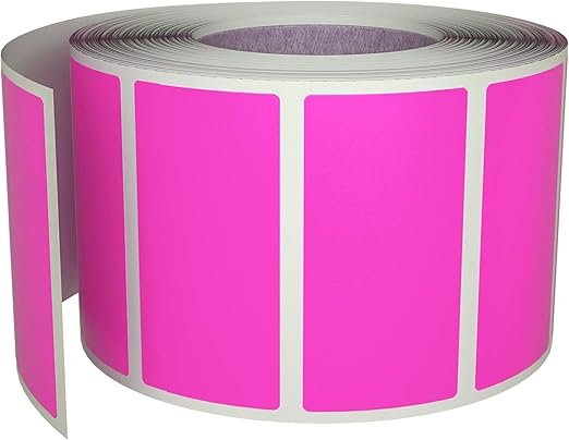 Rectangular Colored Sticker Labels Rolls 1.57 inch x 0.75 inch - Label ...