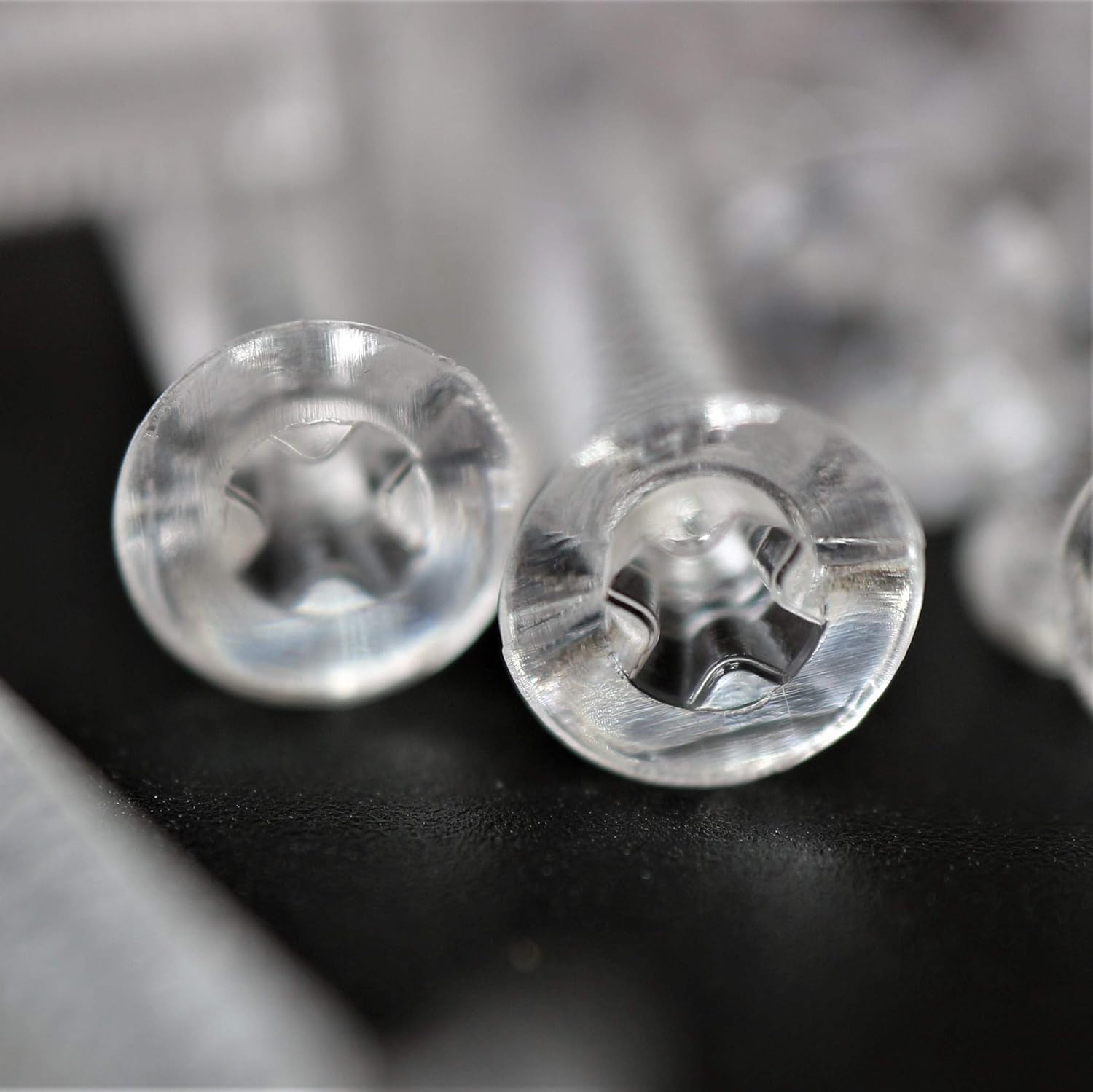 50 x Crosshead Countersunk Screws Nuts and Bolts, Transparent Clear ...