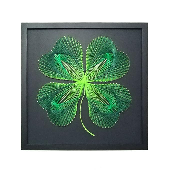 Amazon.com: E&M String Art Clover Handmade DIY Decoration Wood String ...