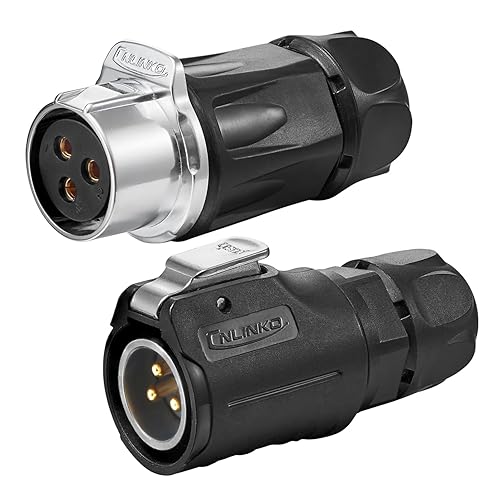 CNLINKO LP-20 3 PIN Waterproof Connector, IP68 Circular Connector ...