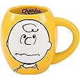 Amazon.com: Vandor Peanuts Charlie Brown 18-Ounce Oval Ceramic Mug ...