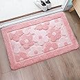 Amazon.com: XYRuiHang Pink Rug Cute 3D Pink Flower Bath Mats for ...
