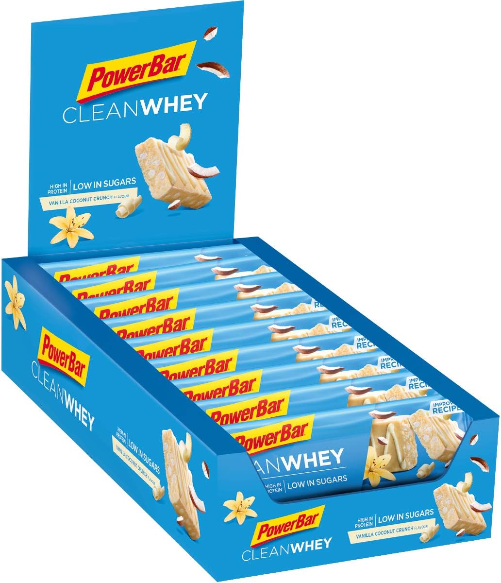 PowerBar Clean Whey Vanilla Coconut Crunch 18x45g – High Protein Low ...