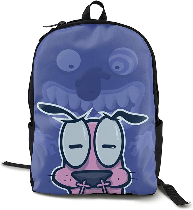 Courage The Cowardly Dog 16.5 Inch Double Compartment Student Backpack ...