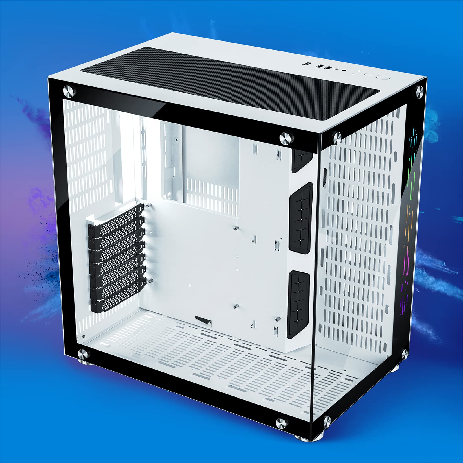 Mua GIM ATX Mid-Tower PC Case White 10 Pre-Installed 120mm RGB Fans ...