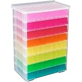 Really Useful Plastic Drawer Storage Unit 6X7 Litre Clear/Rainbow - Color: Clear/Rainbow: Amazon ...