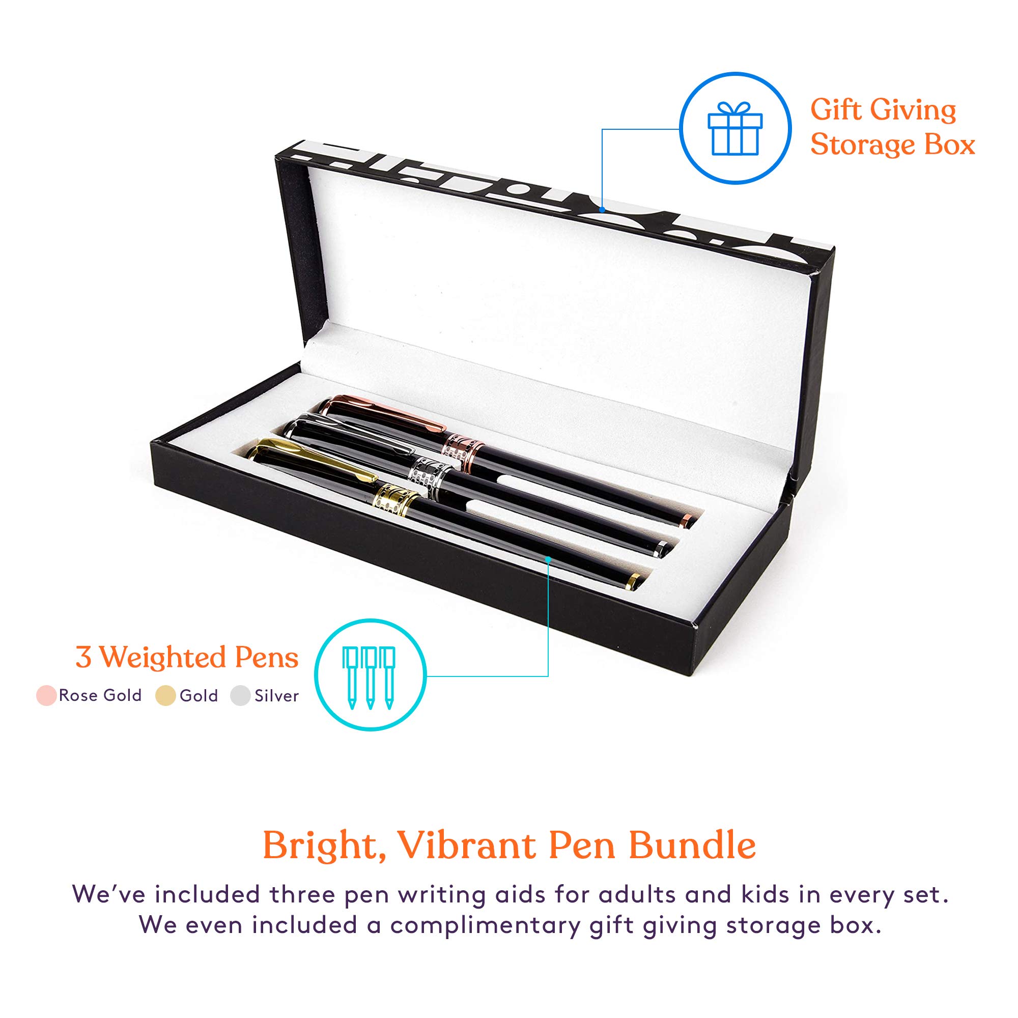 Mua Special Supplies 3 Pack Weighted Pens for Hand Tremors, Low ...