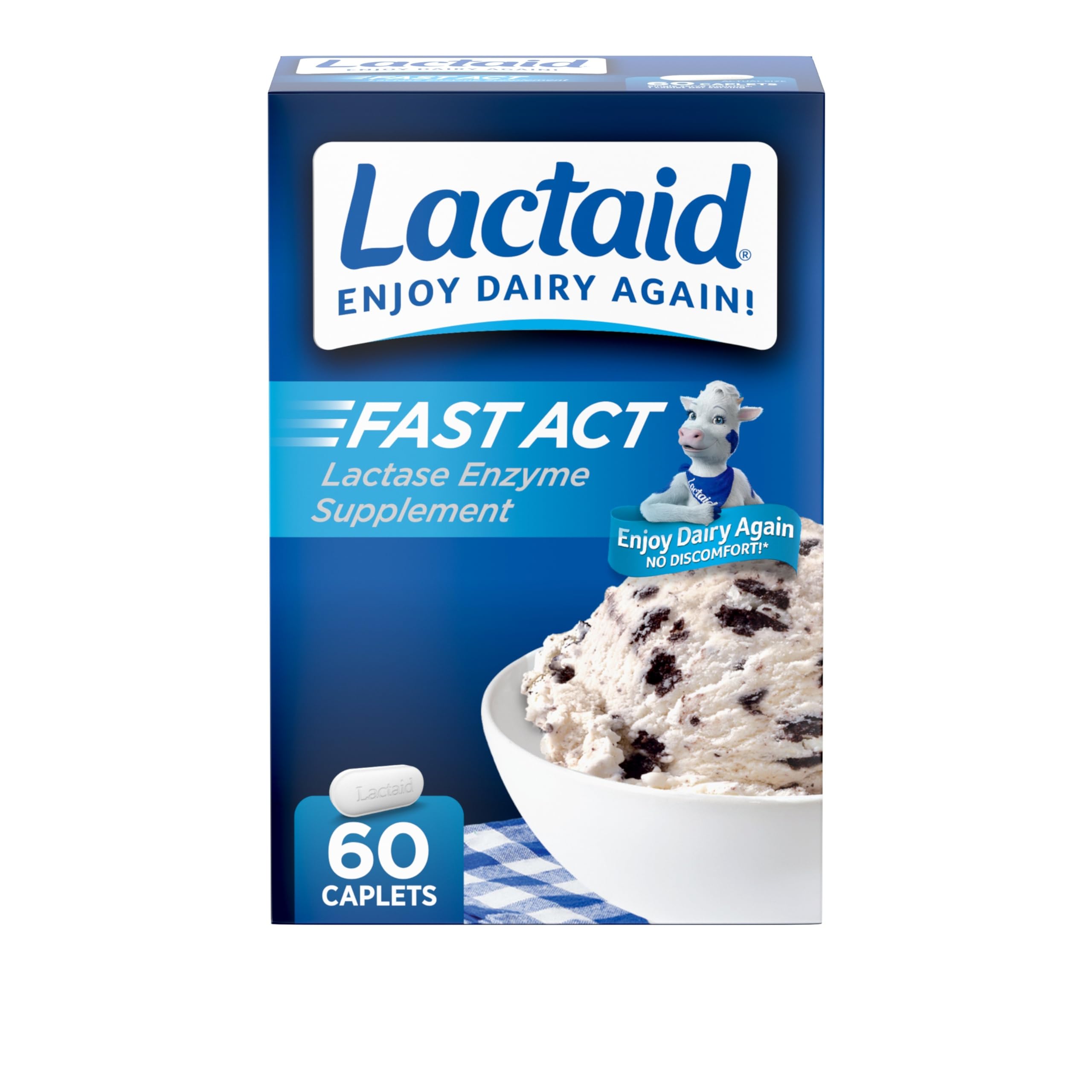Mua Lactaid Fast Act Lactose Intolerance Relief Caplets, Lactase Enzyme ...