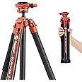 Amazon.com : Fotopro Carbon Fiber Tripod 1.7lbs Ultralight 62 Inch Portable Compact Travel ...