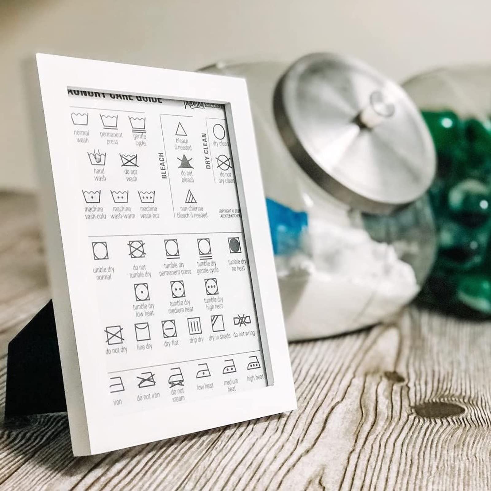 Mua Talented Kitchen Laundry Symbols Magnet Chart - 5 x 7 in, Black ...