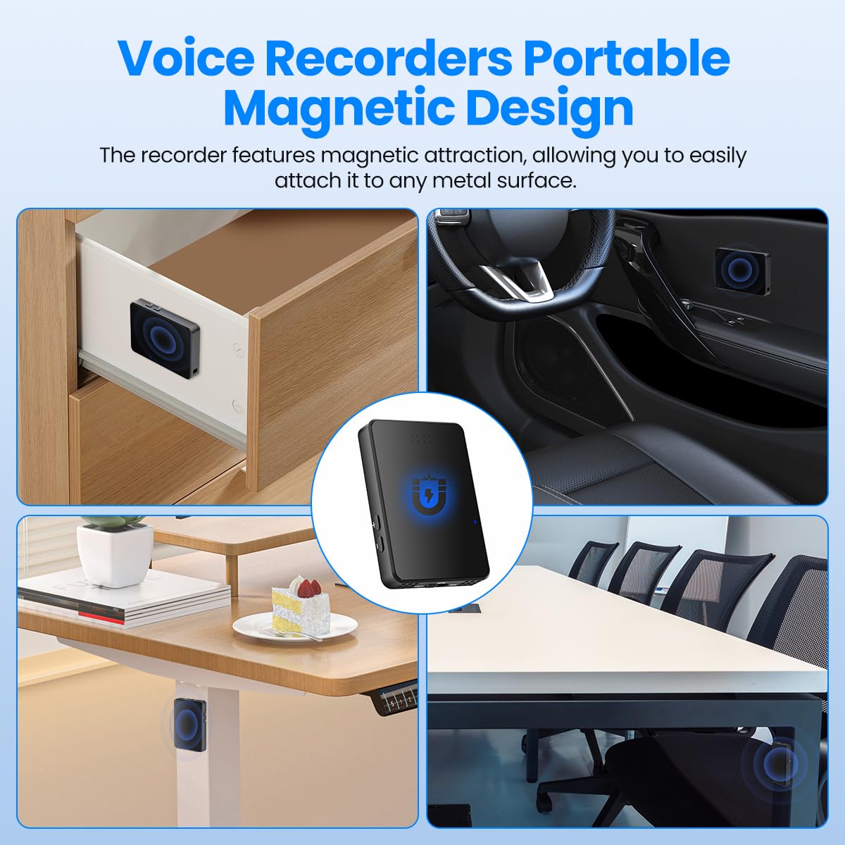 Mua 128GB Voice Activated Recorder Magnetic-3072Kpbs Digital Recording ...