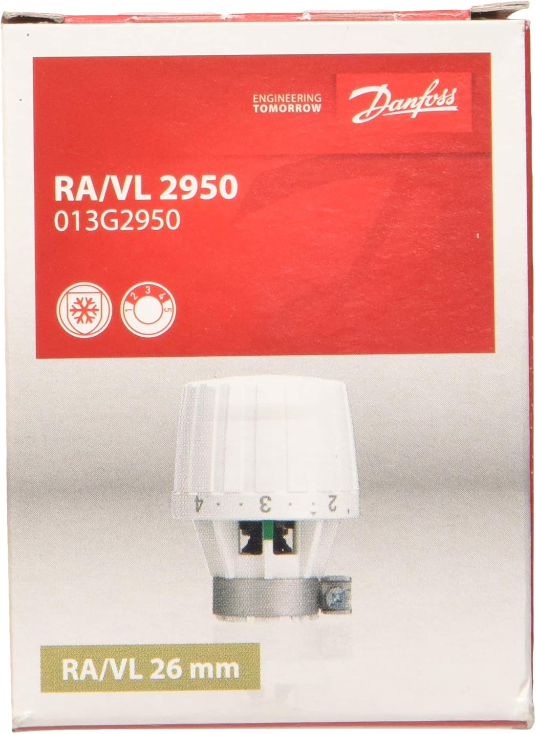 Danfoss RAVL 013G2950 Thermostatic Head for 26 mm Internal Diameter ...