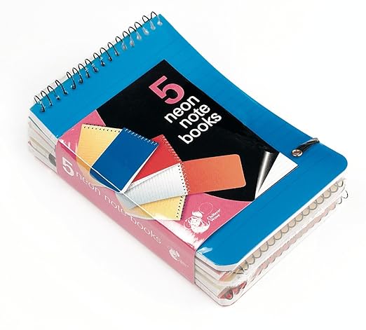 5 Medium Neon Notebooks: Amazon.co.uk: Office Products