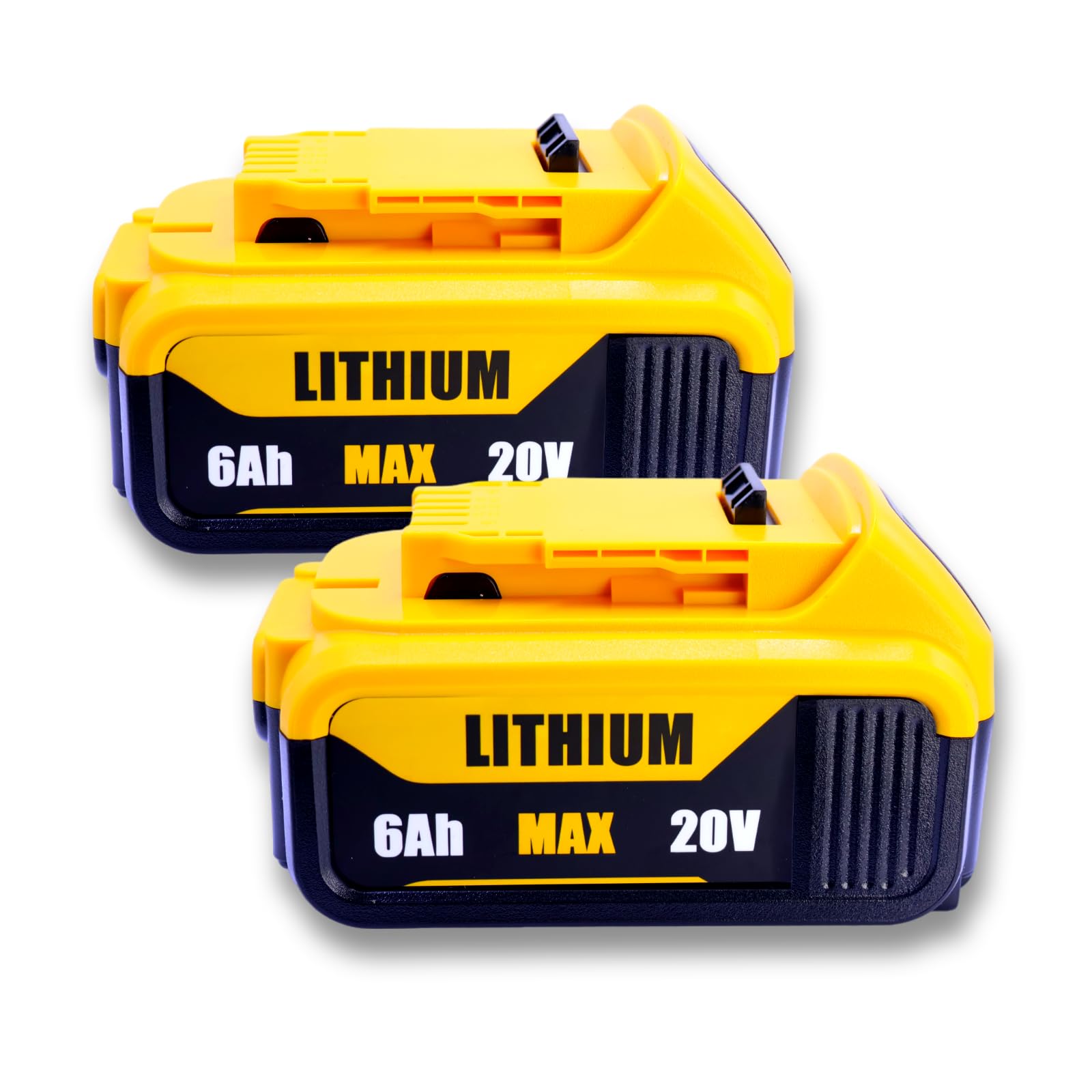 Passnag 2-Pack 6000mAh Replacement Battery for DeWalt 20V MAX | Compatible with DCB200/DCB201 ...