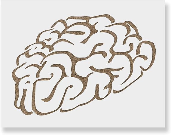 Amazon.com : Brain Stencil Template - Reusable Stencil with Multiple ...