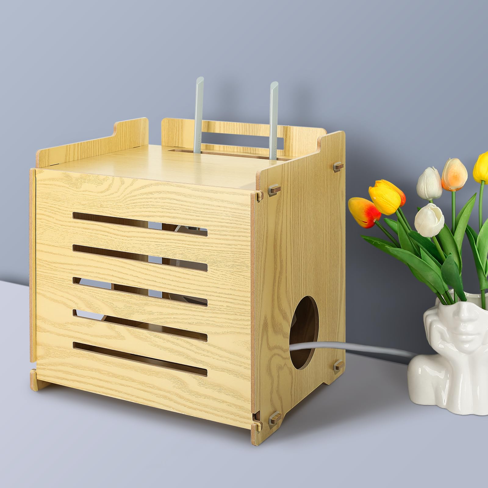 BEARUT Router Shelf WiFi Router Storage Box Modem Cable Router Cover ...