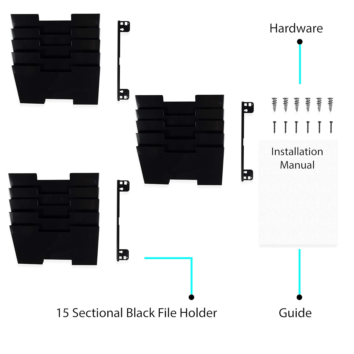 Hanging Wall Files Wallniture Lisbon Wall File Holder Metal Vertical ...