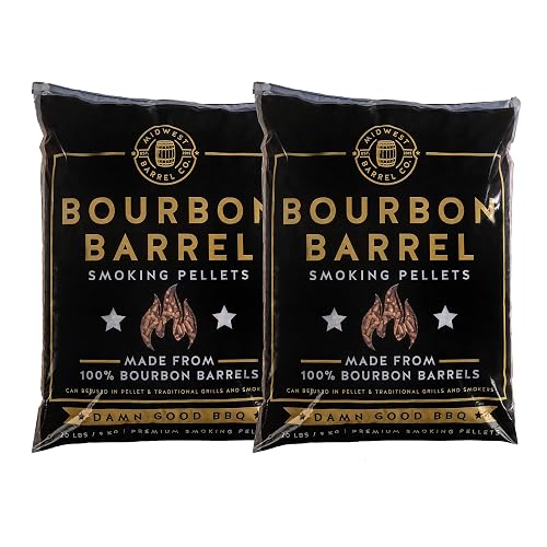 Midwest Barrel Company Bourbon Barrel BBQ Smoking Oak Wood Pellets 100% ...