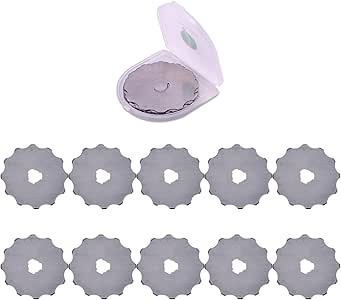 Amazon.com: 10PCS 45mm Crochet Edge Wide Skip Perforating Rotary Cutter ...