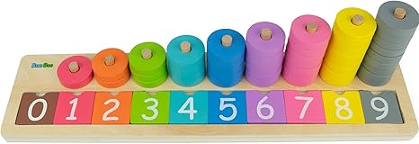 Bimi Boo Counting for Todlers - Wooden Stacking Rings - Educational ...