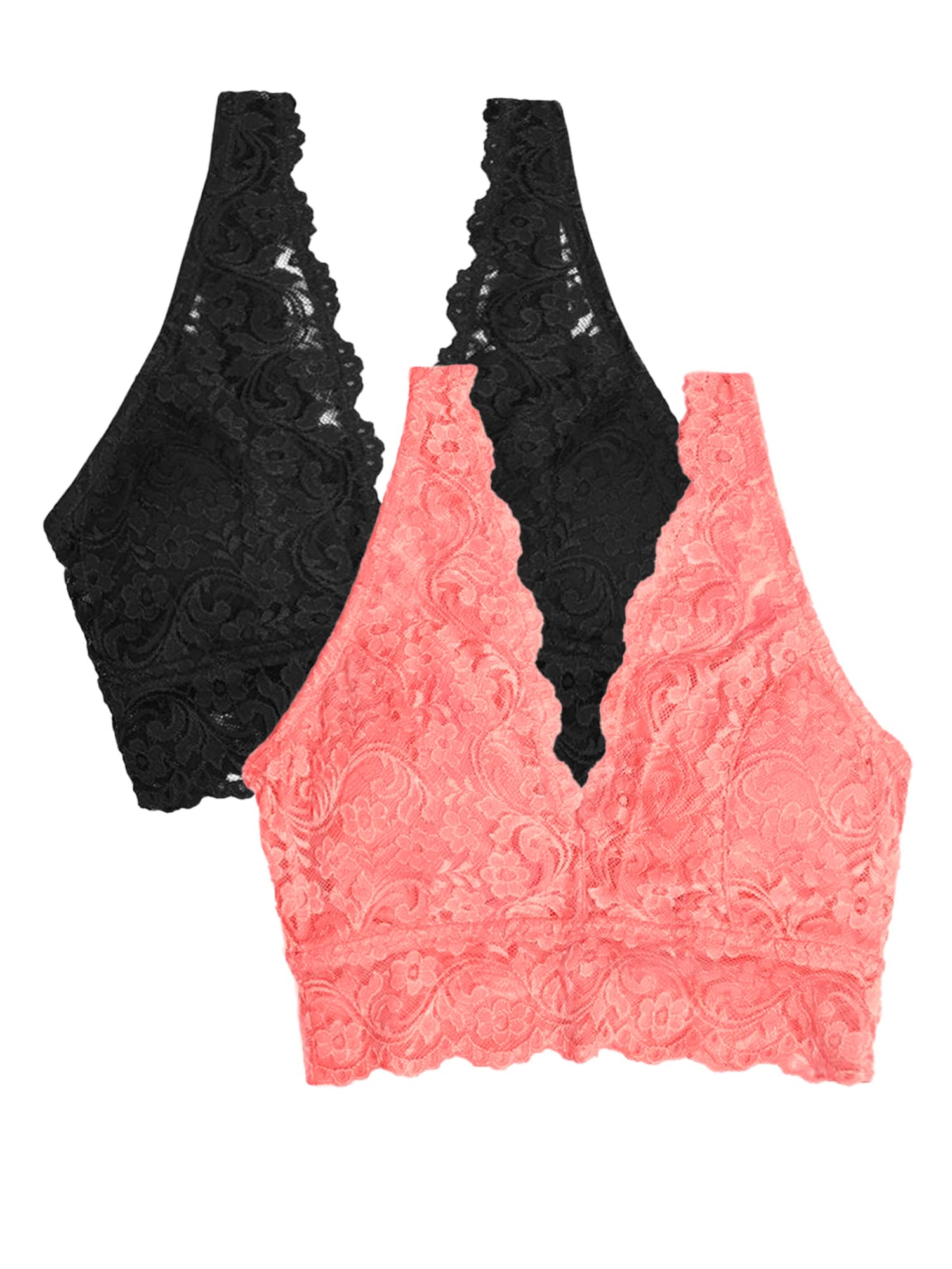 Smart & Sexy Women's Signature Lace Deep V Neck Wireless Bralette ...