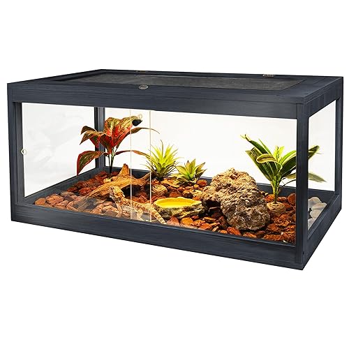Prolee 34 Gallon Reptile Terrarium Tank 32 Inch Lizard Tank Bearded ...