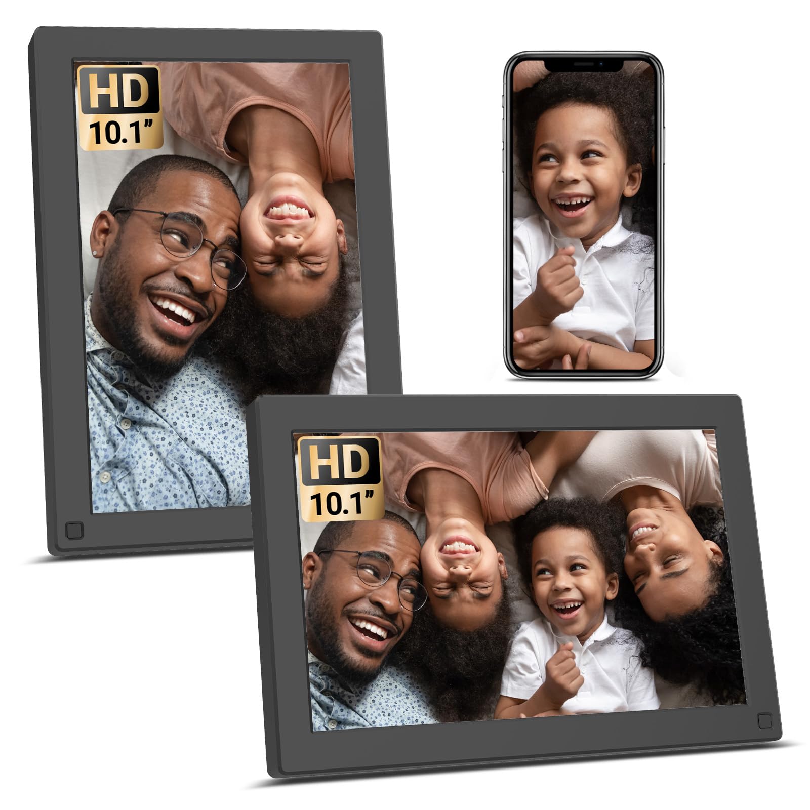 BSIMB 2 Pack 10.1 Inch 32GB WiFi Digital Picture Frame, Digital Photo ...